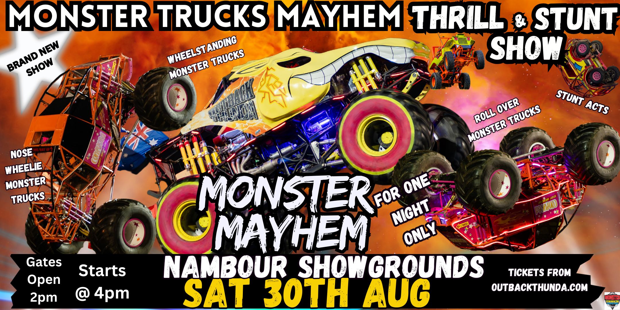 Nambour Monster Trucks - Mayhem, Thrills and Stunts | Monster Truck ...